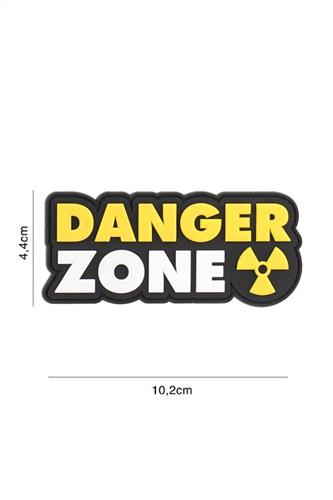Danger Zone, Yellow, PVC Patch | Airsoft Armoury Webshop