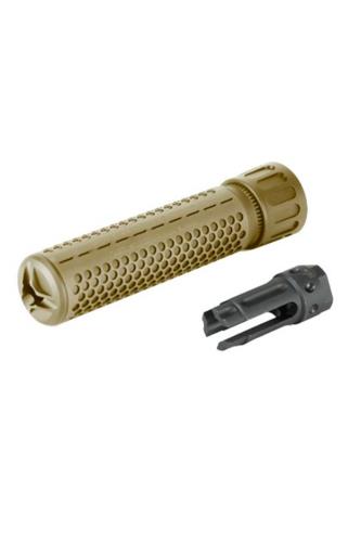 KAC QDC, Lyddæmper, Tan - 14mm CCW, Ink. Flammeskjuler | Airsoft ...